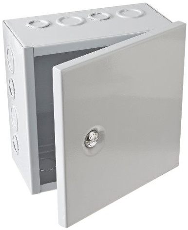 BUD Industries JBH-4957-KO Steel NEMA 1 Sheet Metal Box with Knockout ...