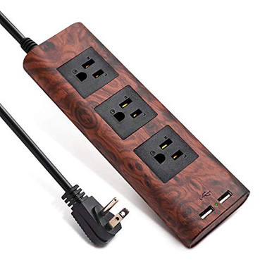 Surge Protector Power Strip 9.8ft Extension Cord 2 Fast Charging USB ...