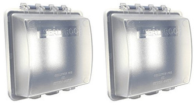 Sealproof 2-Gang Weatherproof Lockable in Use Electrical Power Outlet ...