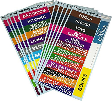 Packing Moving Storage Labels Bulk Pack Color Coding Home Moving ...