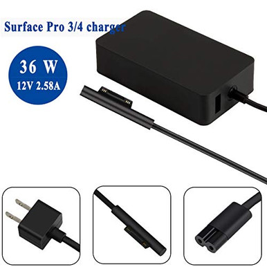 YIPBOWPT Surface Pro 4 Pro 3 Charger, 36W 12V 2.58A Power Supply Model ...