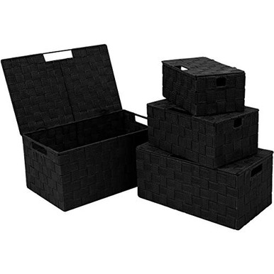 Orange Tech Woven Storage Baskets, Storage Box Bin Container, Storage ...