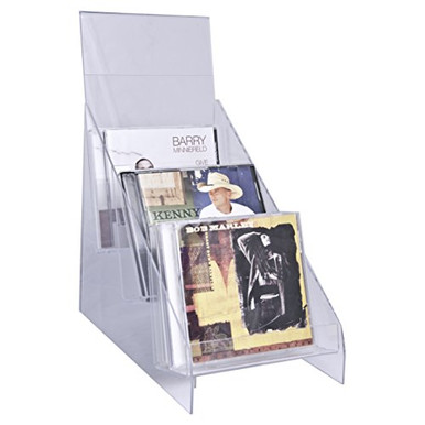 Clear-Ad - CDH-03 - Vertical Plastic Desktop CD Display Rack - Standing ...