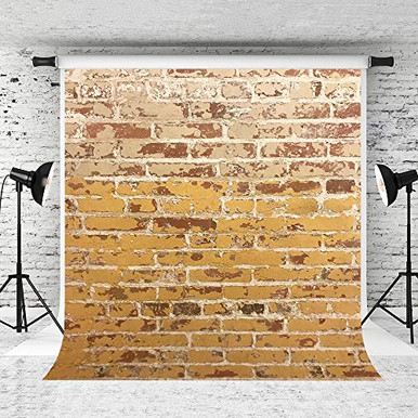 Kate 5x7ft Retro Yellow Brick Wall Backdrop for Photography Mottled ...