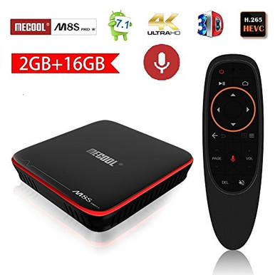 Mecool M8s Pro W Android TV Box 7.1 with Voice Control Remote 2GB RAM 16GB ROM Quad Cord 4K UHD ...