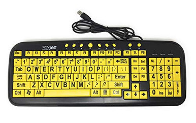 New and Improved EZsee by DC - Large Print English QWERTY Keyboard Bold ...