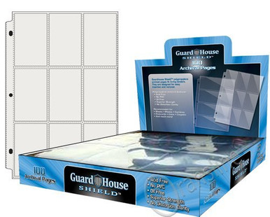 9 Pocket Trading / Sports / Baseball Card Pages Box of 100 GuardHouse ...