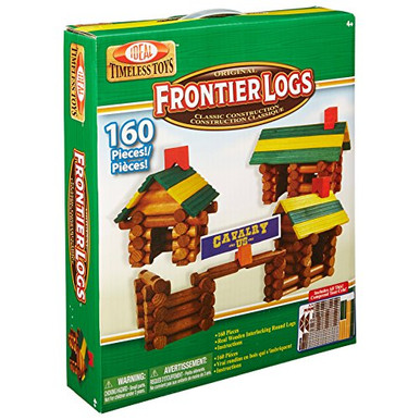 Ideal Frontier Logs 160 Piece Classic Wood Construction Set ...