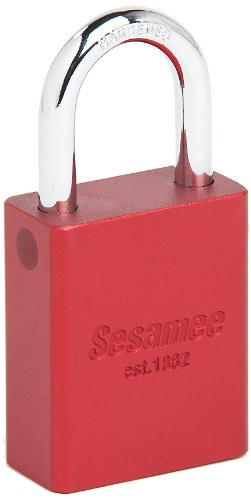 Sesamee 90242 KD Aluminum Rekeyable Safety Lock-Out Padlock with 1-1/2 ...