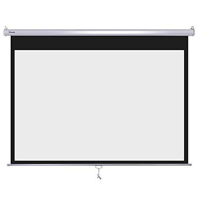 Instahibit 72" 16:9 Manual Pull Down Projector Screen Self-Locking Home ...