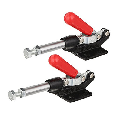 NUZAMAS Set of 2 Plunger Stroke Metal Push Pull Toggle Clamps Straight ...