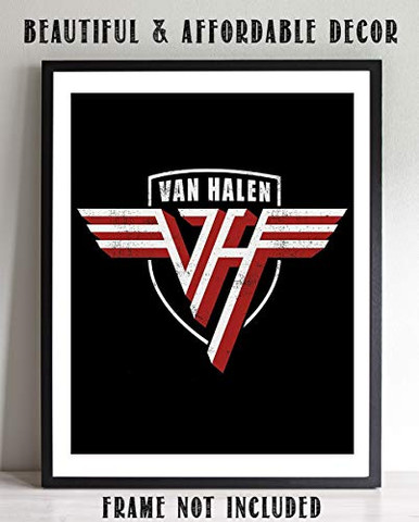 Van Halen Band-Logo Poster Print- 8 x 10" Wall Print-Ready To Frame ...