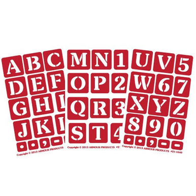 Armour Products Etch Over N Over Stencil with 1.5-Inch Letters, 3 ...