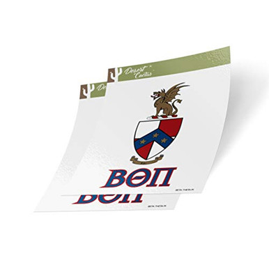 Desert Cactus Beta Theta Pi Crest & Letter 2-Pack Sticker Decal Greek ...