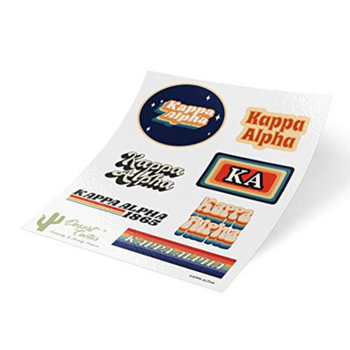 Kappa Alpha Order 70's Themed Sticker Sheet Decal Laptop Water Bottle ...