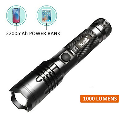 Rechargeable Flashlight Ultra Bright 1000 High Lumens LED Torch, 3 ...