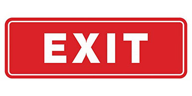 Standard EXIT Sign -Red - Small - Warehousesoverstock