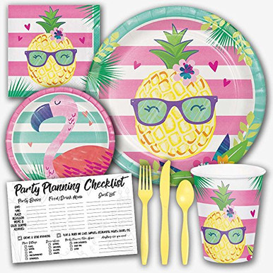 Pineapple N Friends Summer Birthday Theme Party Supply Set - Serves 8 ...