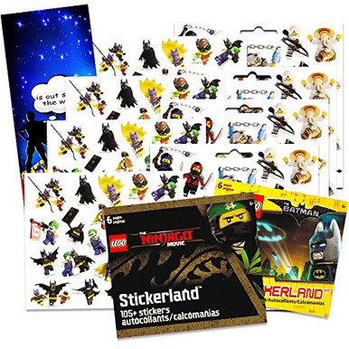 Lego Ninjago & Batman Stickers Party Supplies Set ~ 2 Sticker Packs ...