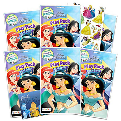Disney Princess Jasmine Party Favor Packs Super Set ~ Bundle of 6 ...