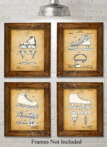 Original Ice Skating Patent Art Prints - Set of Four Photos (8x10 ...