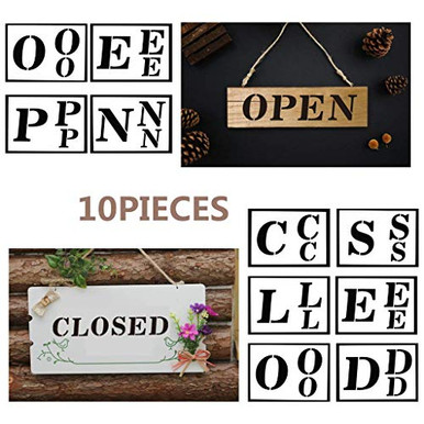Open and Closed Stencil for Painting on Wood, Ideal for Porch Sign ...