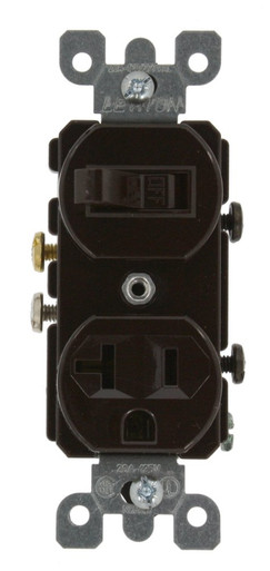Leviton 5335 20 Amp, 120 Volt, Duplex Style Combination Single Pole ...