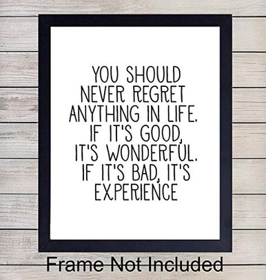 Motivational Wall Art Print Typography - 8x10 Unframed Photo - Makes a ...