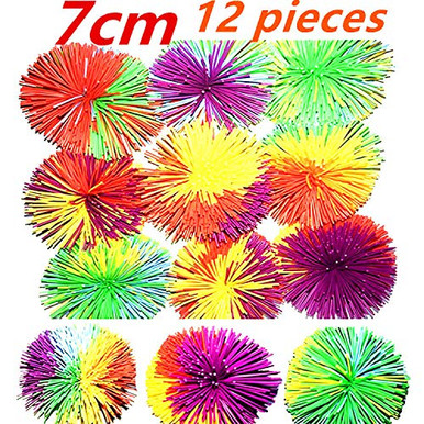 HYMONA pack of 12pieces Monkey Stringy Balls, size of 7cm stringy Play ...