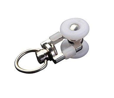 ZXHAO 10 PCS Double Wheel Curtain Drapery Rail Rollers Gliders Curtain ...