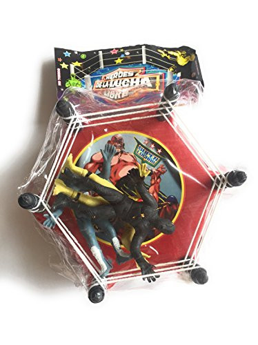 Grahmart Mexican Wrestling Ring Playset with 3 Figures Assorted colors ...