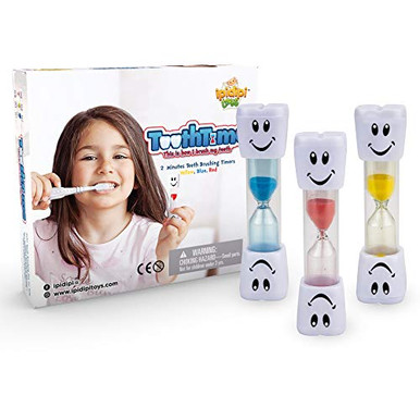 2 Minute Timers for Brushing Teeth 3-Pack Fun, Colorful Hourglass Sand ...