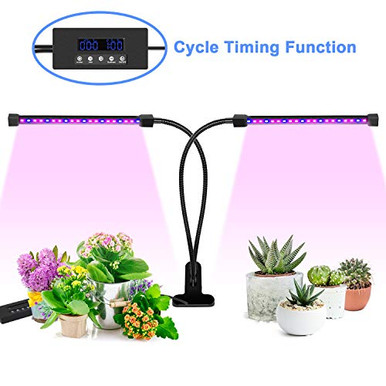 Grow Light, [Cycle Timing] 18W Dual Head Timing Grow Light, Ankace 36 ...