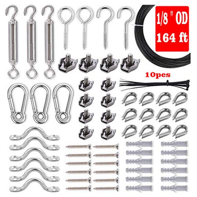 String Light Hanging Kit Outdoor String Light Suspension Kit 164ft ...