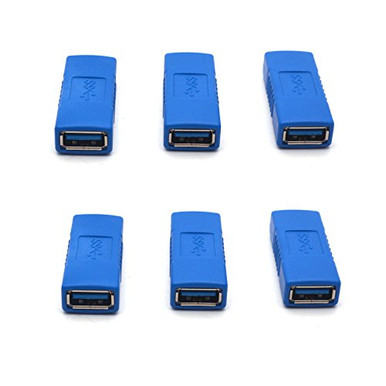 Antrader 6-Pack SuperSpeed USB 3.0 Coupler USB Female to Female Adapter ...