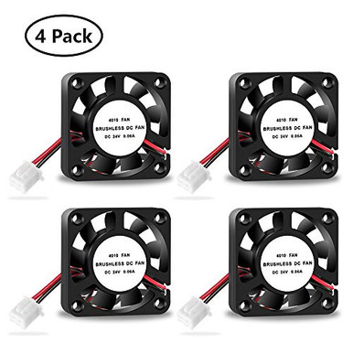 Aokin 3D Printer Cooling Fan, 40x40x10mm DC 24V Brushless Cooling Fan ...