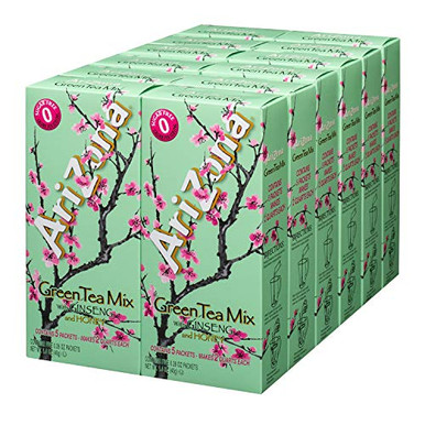 AriZona Sugar Free Green Tea with Ginseng & Honey Iced Tea Mix, 2 QT ...