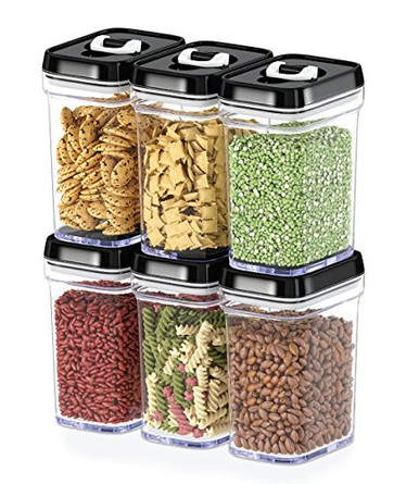 Dwellza Kitchen Airtight Food Storage Containers with Lids 6 Piece Set ...