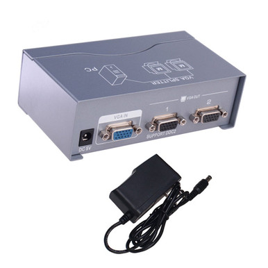 DTECH 2 Way Powered VGA Splitter Amplifier Box High Resolution 1080p ...