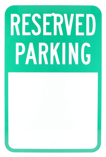 SmartSign Aluminum Sign, Legend 'Blank Reserved Parking', 18' high x 12 ...