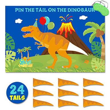 Pin The Tail On The Dinosaur Game, Large Poster Reusable Sticker ...