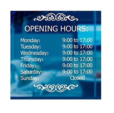 LokaUS Professional Business Hours Sign kit, 20x20 Inches Changeable ...