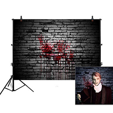Allenjoy 7x5ft Bloody Brick Wall Backdrop for Halloween Portrait ...