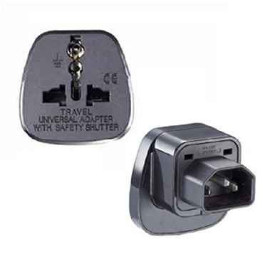(2 Pack) Toptekits IEC C14 to Universal Female AU US UK EU C13 Safe ...