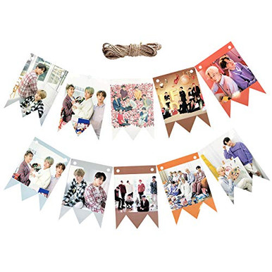 CCUT BTS Banner 10 Pieces BTS Bangtan Boys Banner with Rope, Jungkook ...