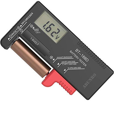 Battery Tester, LCD Battery Tester battery Volt Tester Checker Holder ...