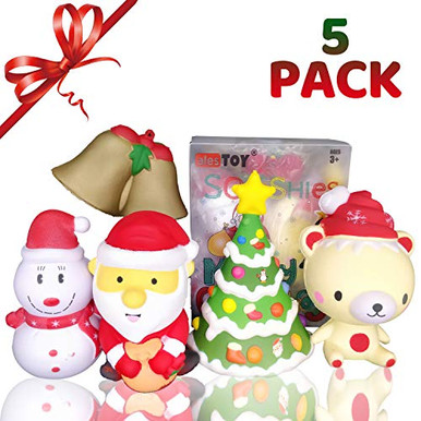 alesTOY Christmas Squishy Pack, Slow Rising Jumbo Santa & Friends ...