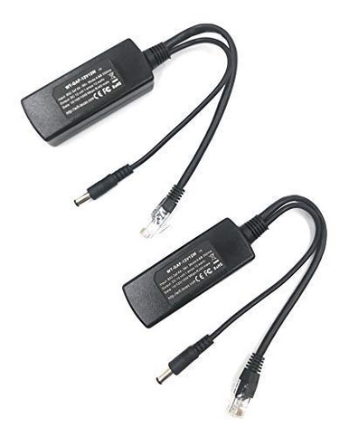 PoE Splitter Power Pack - Two 802.3af Gigabit Poe Splitters with 12 ...