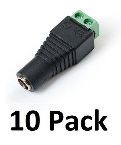 10 pack - Dc Female Power Plug to Screw Terminals Connector Adapter ...