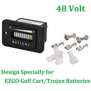 48 Volt EZGO LED Battery Meter Indicator Gauge for EZGO Car Golf Cart ...